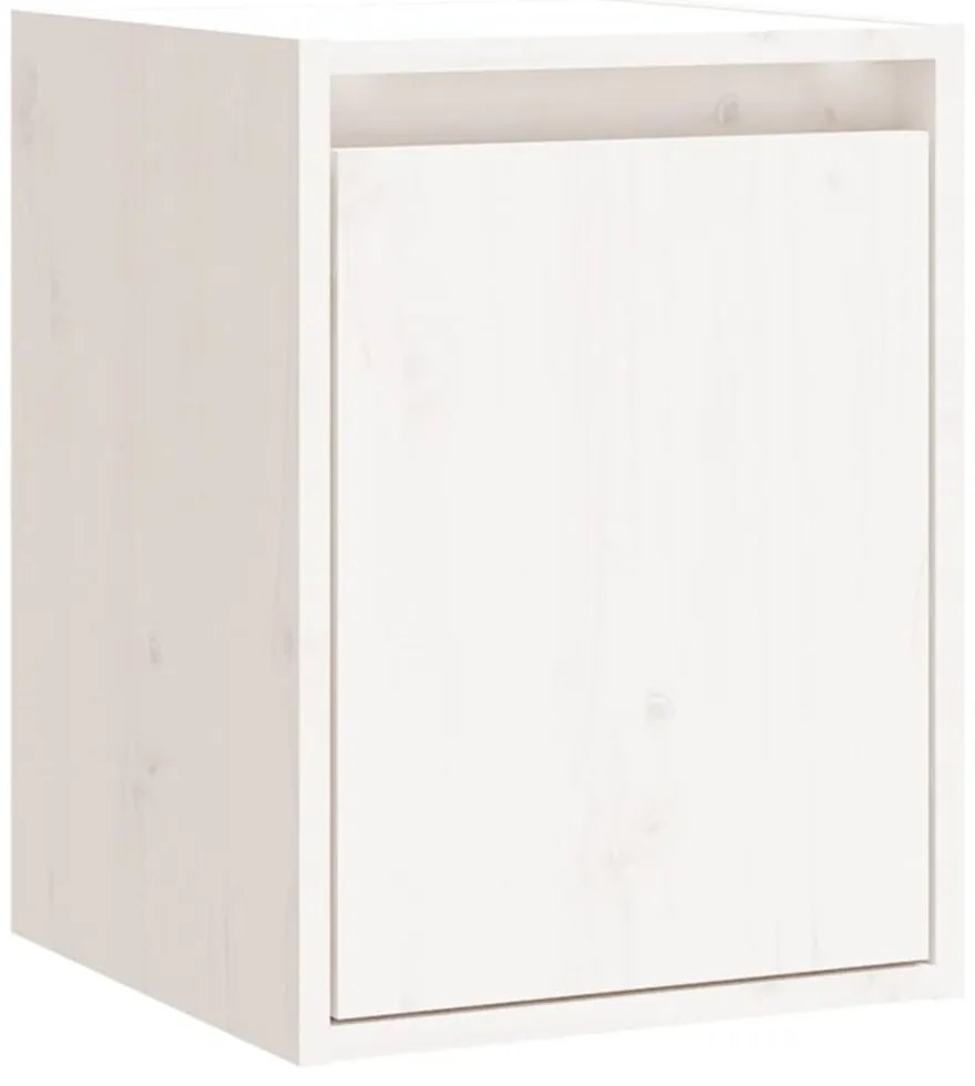 Petromila Nástěnné skříňky 2 ks bílé 30 x 30 x 40 cm masivní borové dřevo