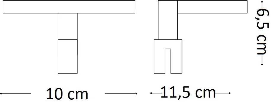 LED nástěnné zrcadlové svítidlo Ideal Lux Toy Square AP1 156507