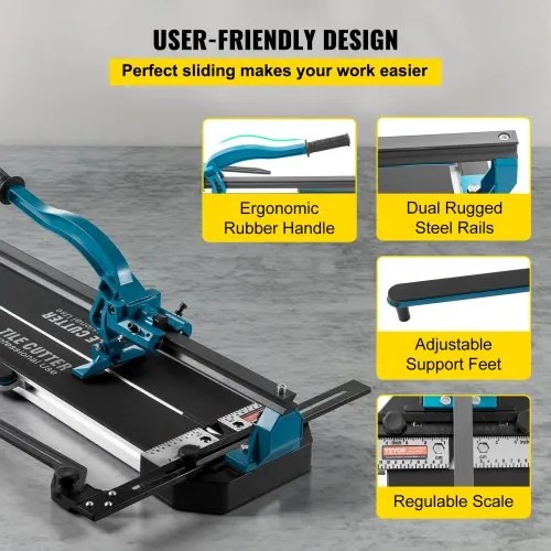 61 cm řezačka dlaždic s jednou kolejnicí a dvojitými konzolami Ruční 1,5 cm