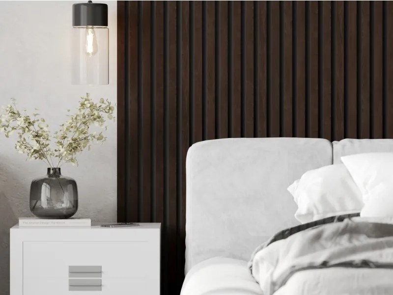 Mexen Lam-B, akustické stěnové lamely 275 × 30 cm, HDF deska 4 mm, technická dýha, eben hnědý, S100-275307-3015-022