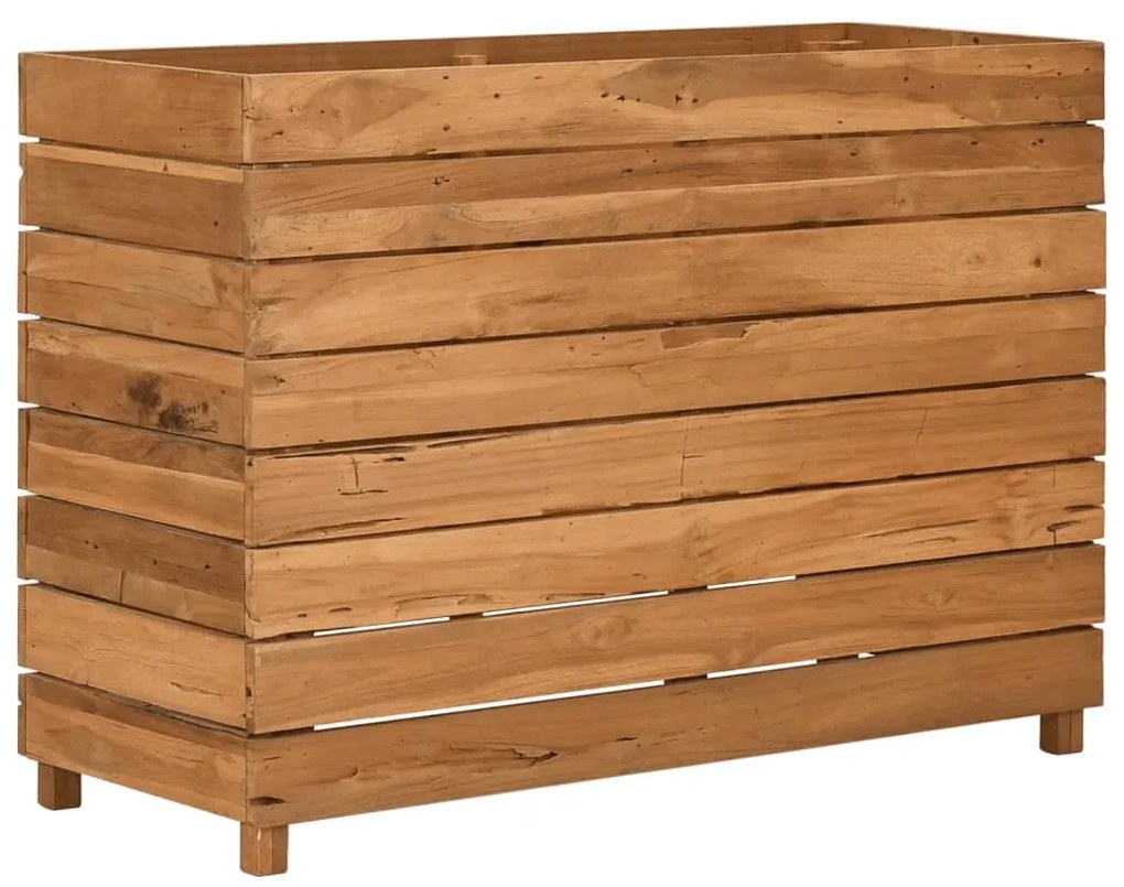 vidaXL Marketos Vyvýšený záhon 100x40x72 cm recyklované teakové dřevo a ocel
