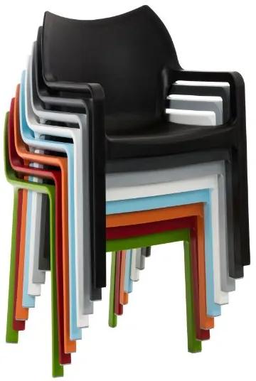 SET 2 stohovacích židlí Elisabeth černá
