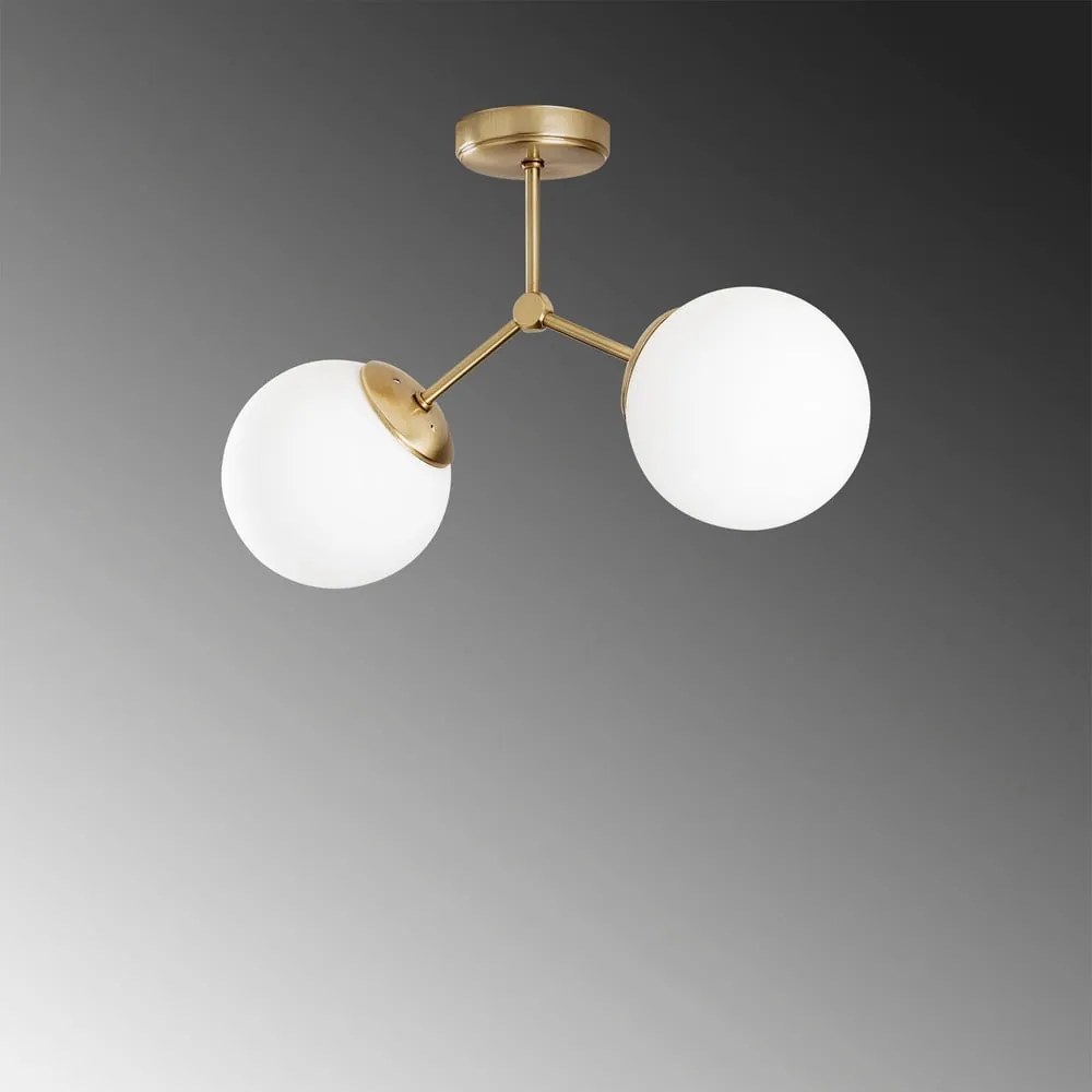 Stropní svítidlo v bílo-zlaté barvě Opviq lights Damar