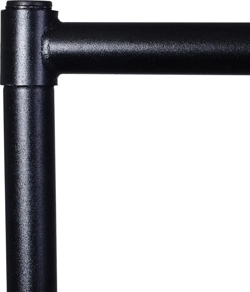 HOMCOM Oblekový Stojan na Kola Pevná Železná Tyč na Oblečení Stojan na Kabáty Nosnost 140 Kg 120 x 60 x 170 cm v Černém Oceli