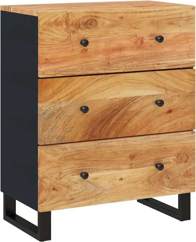 Příborníky 2 ks 60 x 33 x 75 cm masivní akáciové dřevo 3143636