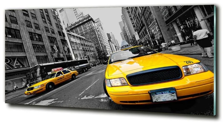 Wallmuralia Foto obraz sklo tvrzené Taxi New York 125x50 cm