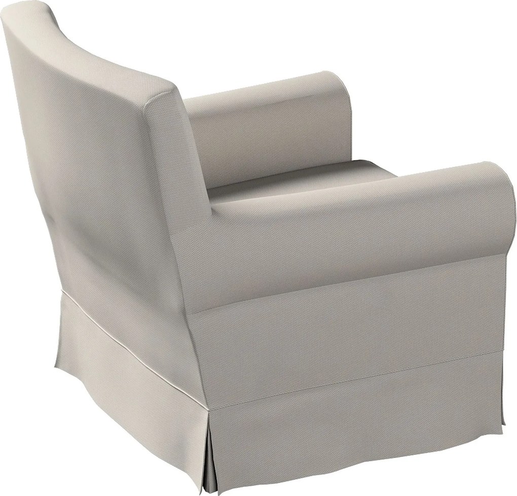 Potah na křeslo IKEA Ektorp Jennylund barva šedá látka pletený vzor