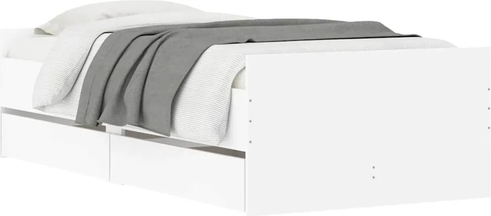 Rám postele se zásuvkami bílý 90 x 200 cm 3207371
