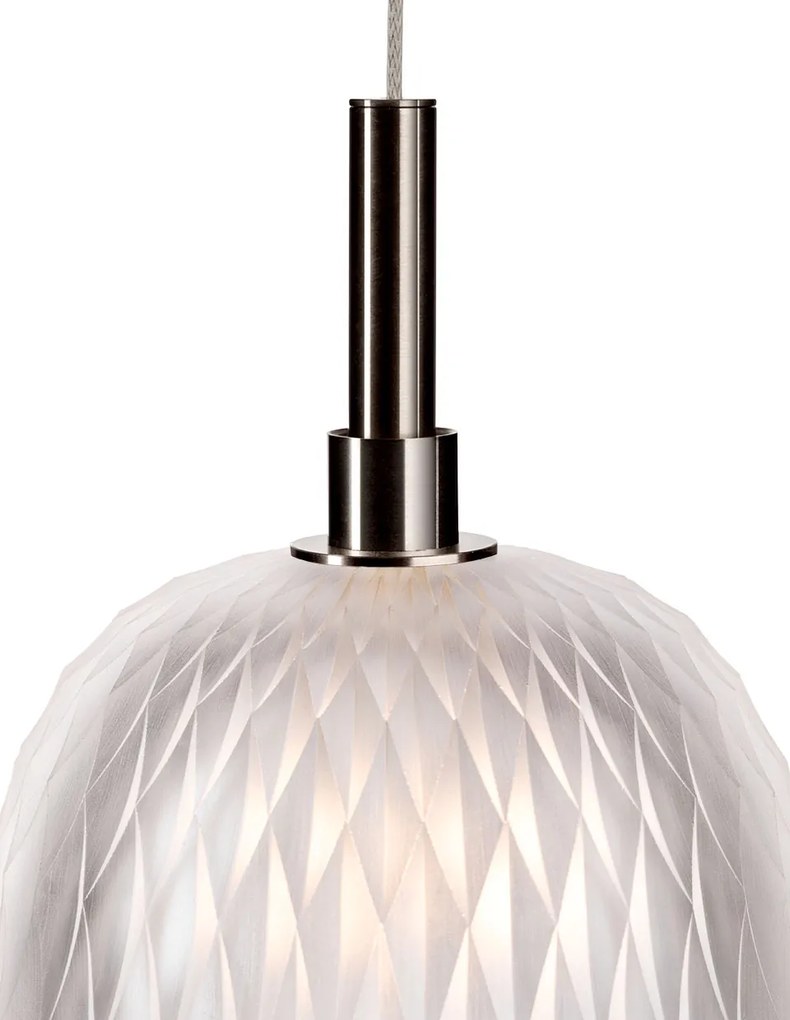 Bomma Luxusní závěsné svítidlo Metamorphosis Large s baldachýnem Barva: Čiré sklo, Povrch Montury: Kartáčovaná zlatá