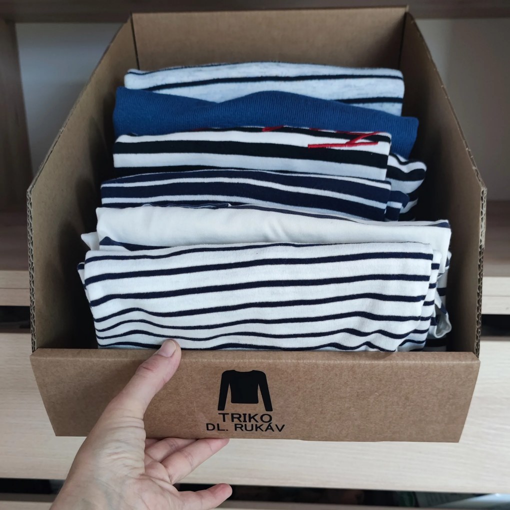 KARTON PAK Úložné boxy na oblečení, organizéry do skříně BÍLÝ KARTON 30x54cm