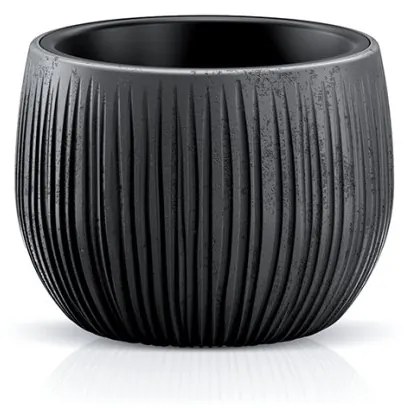 PROSPERPLAST Květináč - BETON BOWL Průměr: 14,4 cm, Barva: černý beton