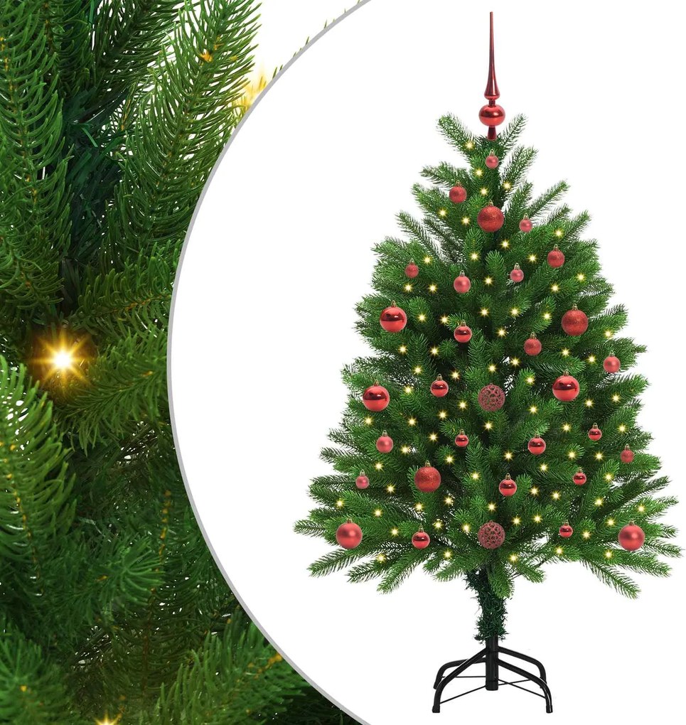Vánoční stromeček s 150 LED diodami s stojanem Zelená 120 cm PE 3396309