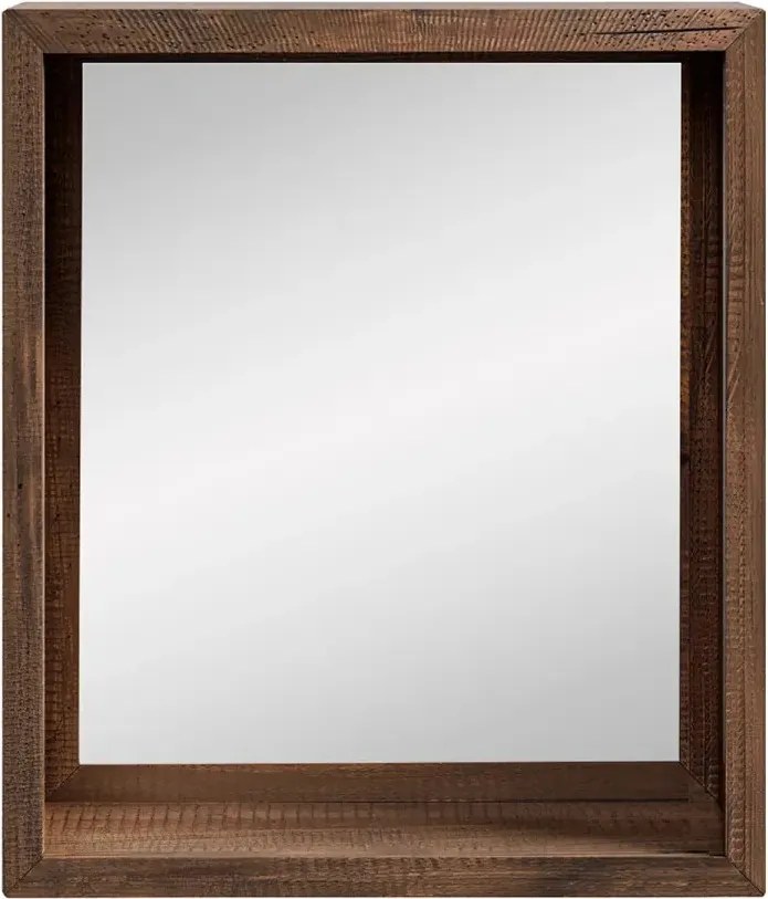 furniture-nabytek.cz - Zrcadlo Sidora 56x65 tmavá borovice