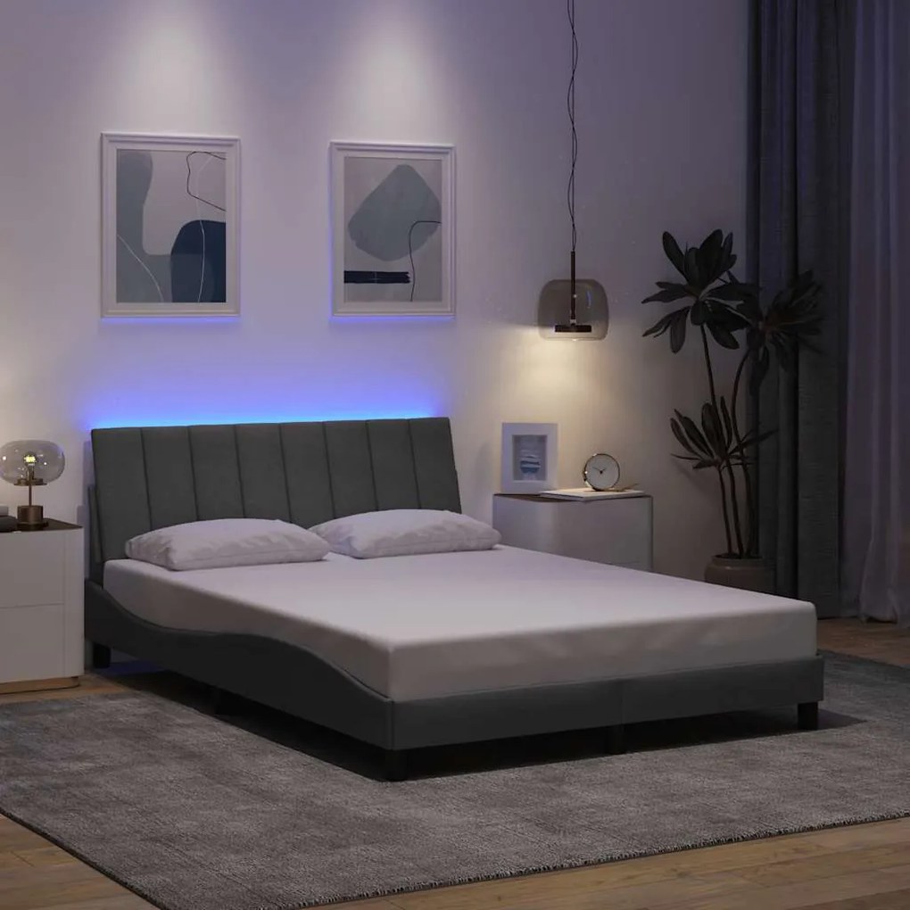 Rám postele bez matrace Hanko světle šedá 120 x 200 cm textil 3310447
