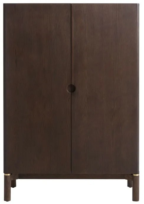 Designová skříňka Takayoshi 130 cm tmavě hnědá