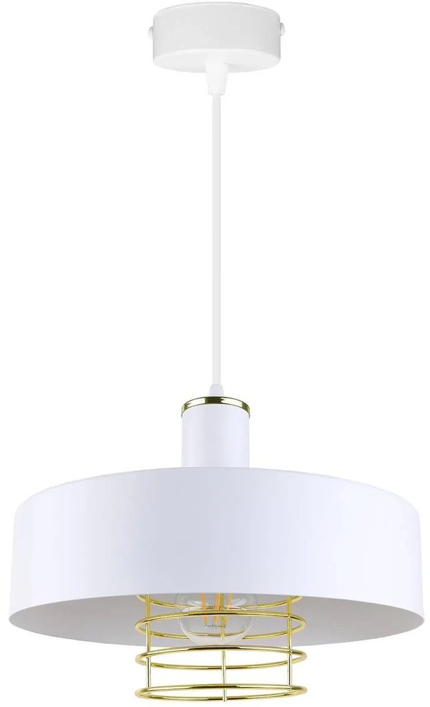 Závěsné svítidlo BARCELONA, 1x kovově/drátěné stínítko (výběr ze 4 barev)