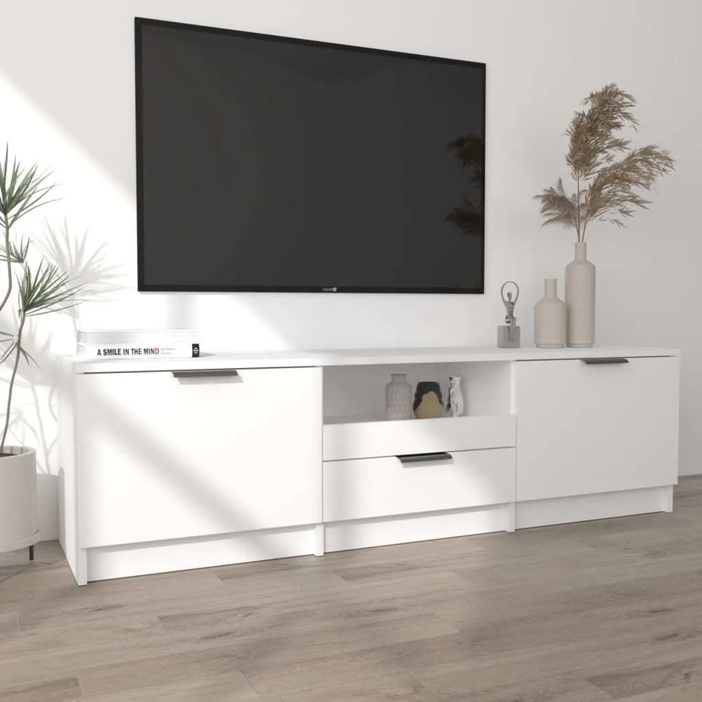 vidaXL TV skříňka 140 x 35 x 40 cm kompozitní dřevo [811452] Barva: Bílá