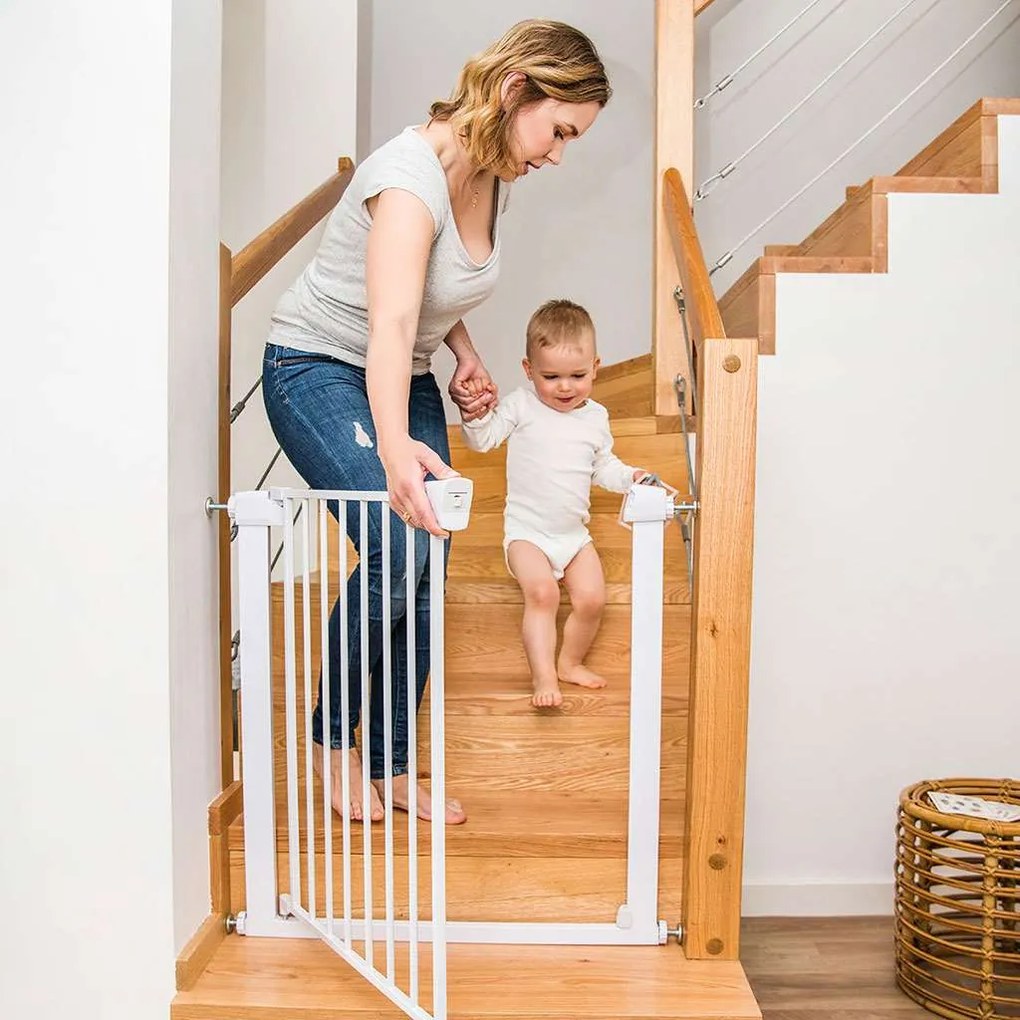 Dětská zábrana do dveří nebo na schody Baby Ono bílá