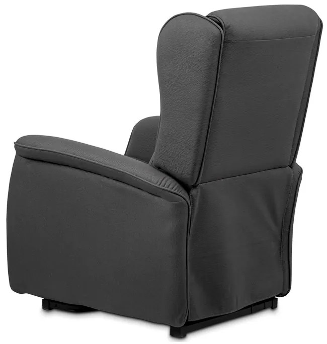 Polohovací křeslo, elektrické kabelové ovládání, šedá, látka, TV-1192 GREY2 Barva: šedá