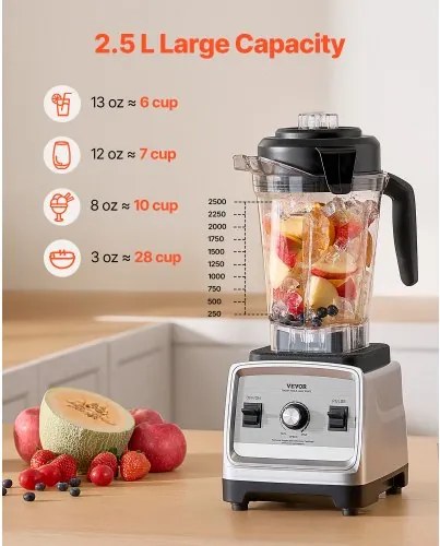 Mixér na smoothie, 2409,709 g 1600 W VEVOR