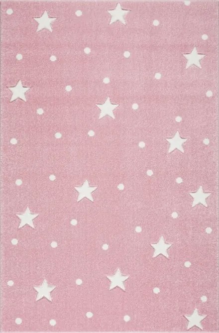 Hvězdičkový koberec barva: růžová, Velikost: 100 x 150
