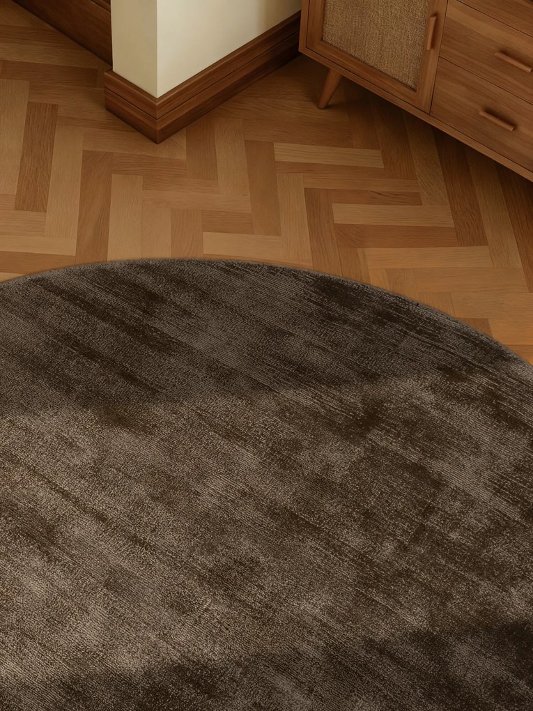 Vikosa, Kusový koberec Vikosa Jane 106297 Brown kruh, 150x150 (průměr) kruh, hnědá, dětský pokoj