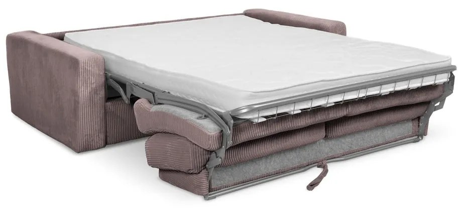Starorůžová manšestrová rozkládací pohovka 195 cm Nona – Makamii
