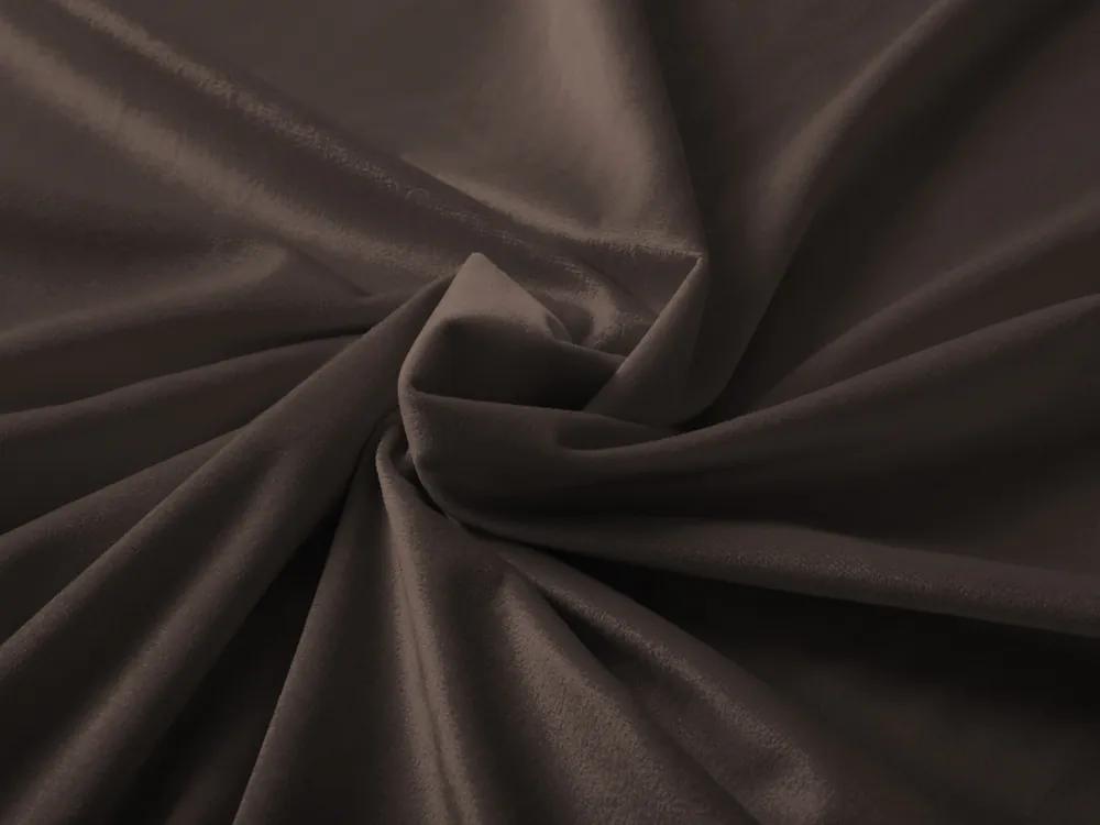 Biante Sametový oválný ubrus Velvet Premium SVP-016 Tmavě hnědý 140x180 cm
