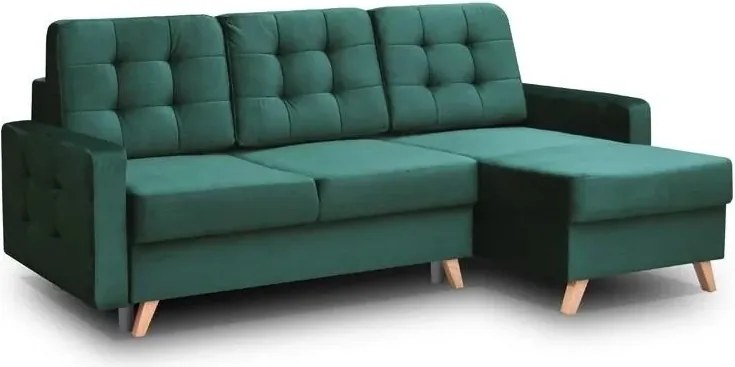 Rohová sedací souprava Vegas ve skadinávském stylu, šedá (fuego 166)