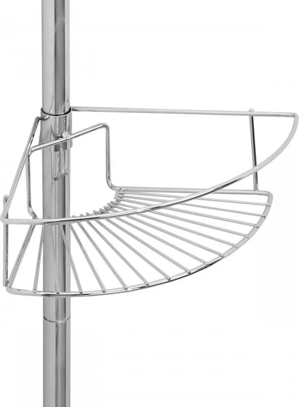 Erga Scopic, rohová teleskopická sprchová tyč 4 policová XL, chromová, ERG-YKA-CH.SCOPIC-XL-CHR