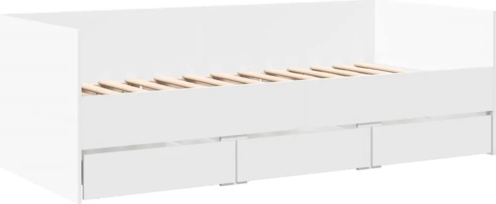 Válenda se zásuvkami bez matrace bílá 90 x 190 cm 3280825