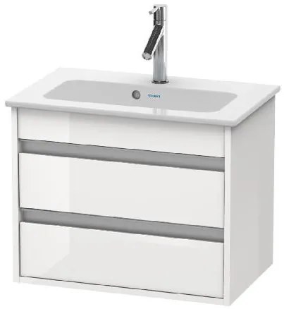 Duravit Ketho - Umyvadlová skříňka Compact 48x60x39 cm, 2 zásuvky, lesklá bílá KT645202222