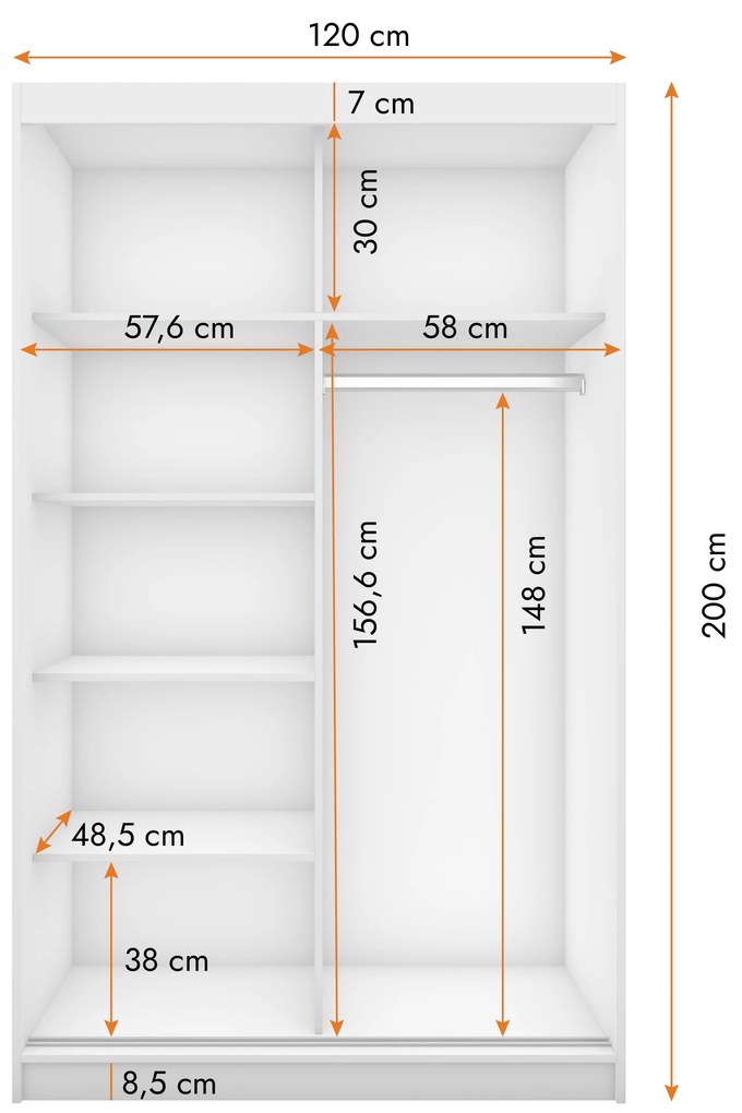 Idzczak meble Skříň Neomi 06 Barva: Bíla/Sonoma