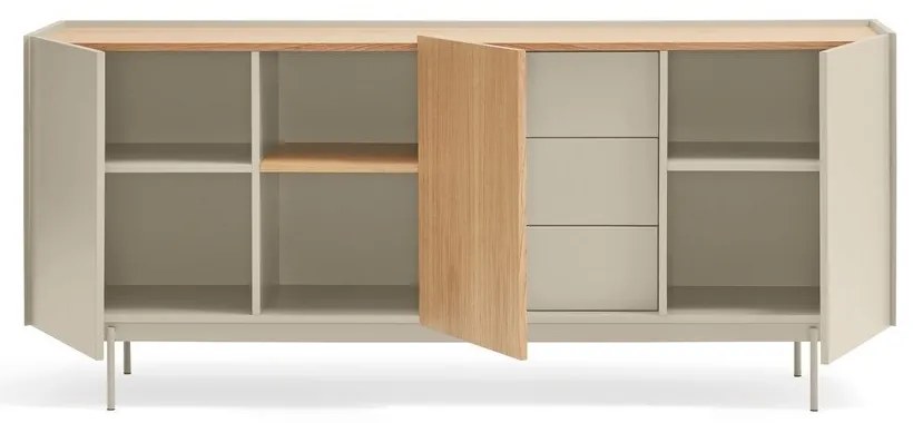 Béžová komoda dekor dub 180x78x45 cm Otto - II. jakost – Teulat
