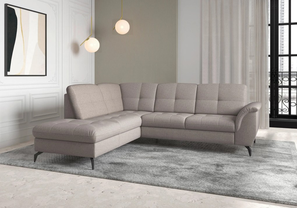 XXXLutz ROHOVÁ SEDAČKA, textil, šedohnědá Sit & More - Sedací soupravy - 00014401332F