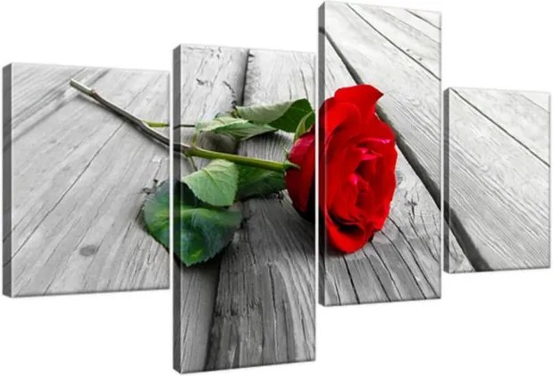 Obraz na plátně Osamělá růže na molu 120x70cm 1858A_4AA