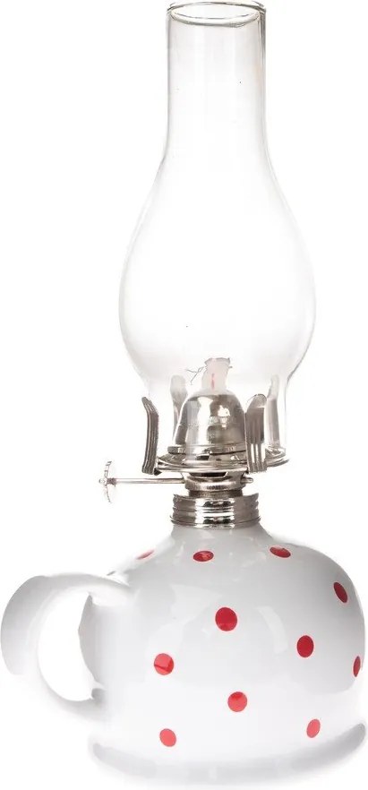 Keramická petrolejová lampa (výška 28 cm) – Dakls