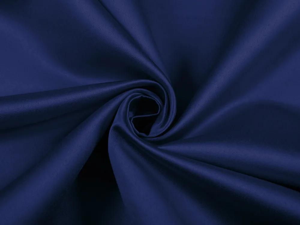 Biante Saténový běhoun na stůl polyesterový Satén LUX-L039 Námořnická modrá 35x160 cm