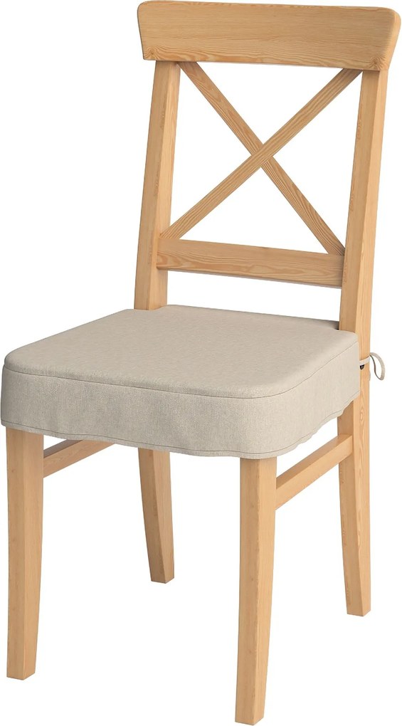 Sedák na židli IKEA Ingolf barva béžová látka pletený vzor