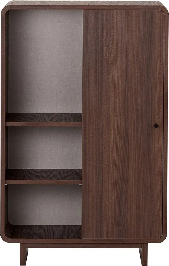 Skříňka v dekoru ořechu v tmavě přírodní barvě 70x110x34 cm Torina – Nordure