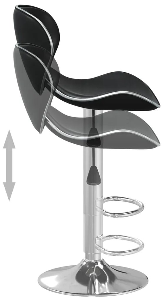 vidaXL Marketos Barová stolička černá umělá kůže