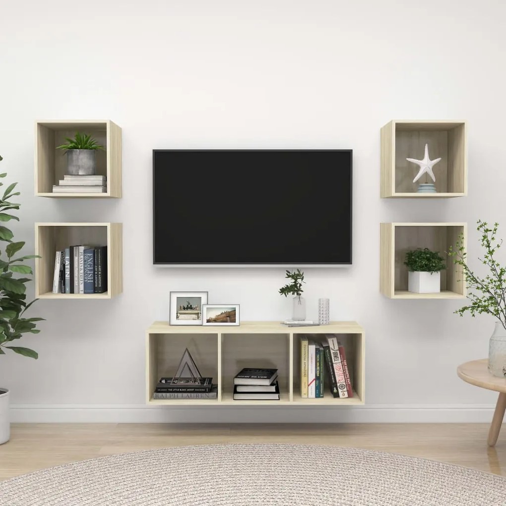 5dílný set TV skříněk dub sonoma kompozitní dřevo 3079613