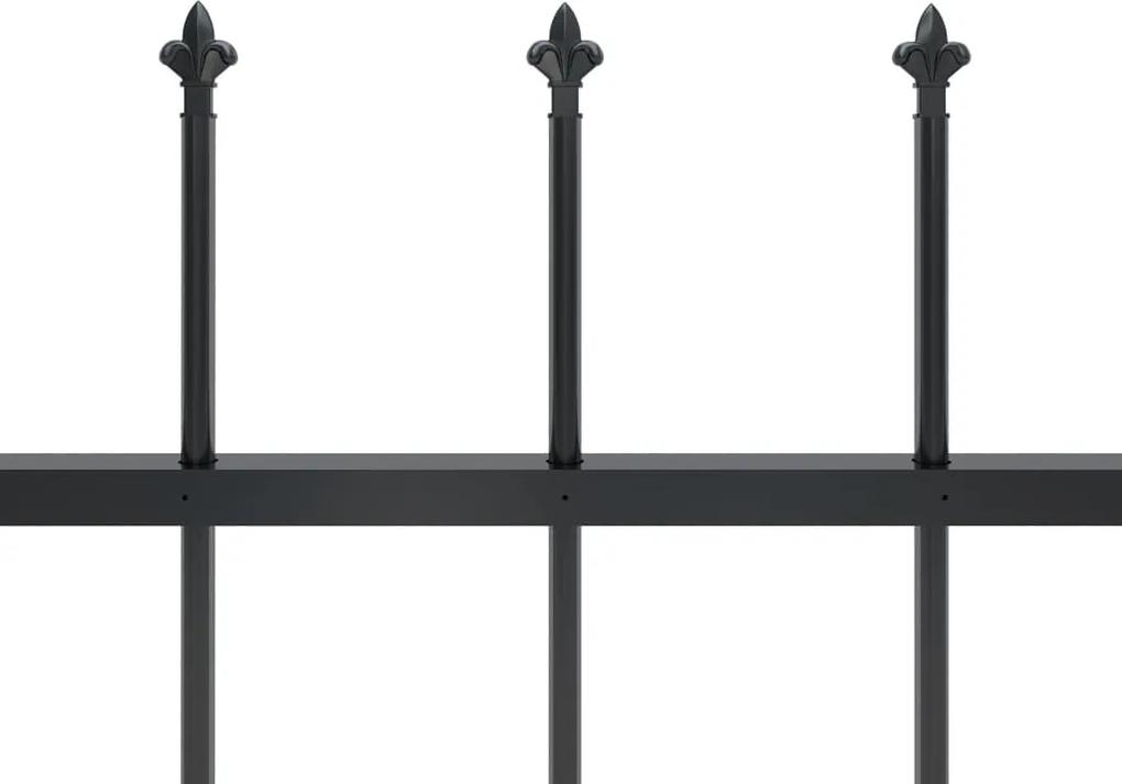vidaXL Zahradní plot s hroty ocel 15,3 x 0,6 m černý [277601]