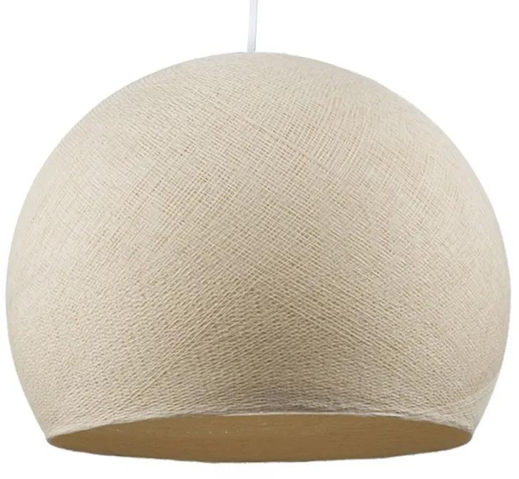 creative cables Stínidlo tvaru kupole z polyesterového vlákna - 100% vyrobené ručně Barva komponentu: Béžová, Velikost ⌀: XS - 25cm
