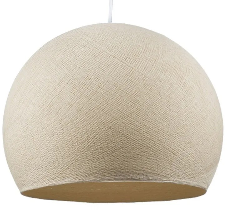 creative cables Stínidlo tvaru kupole z polyesterového vlákna - 100% vyrobené ručně Barva komponentu: Bílá, Velikost ⌀: S - 31cm