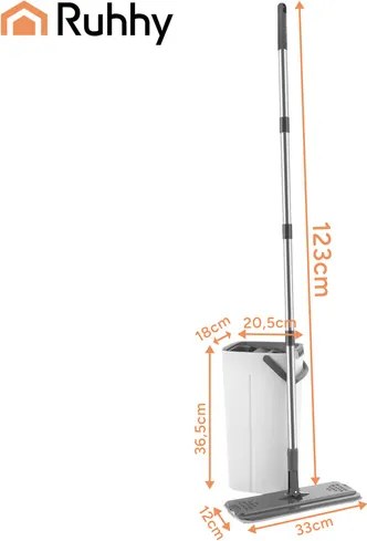 Dvoukomorový mop 8,5 l s kryty Ruhhy 27231