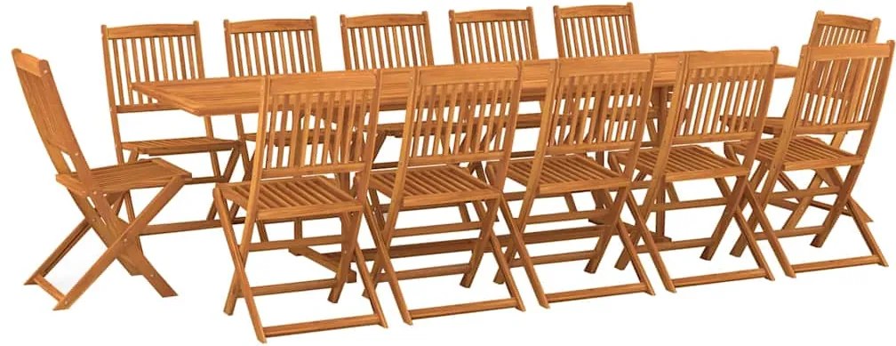 13dílný zahradní jídelní set 280x90x75cm masivní akáciové dřevo 3086993