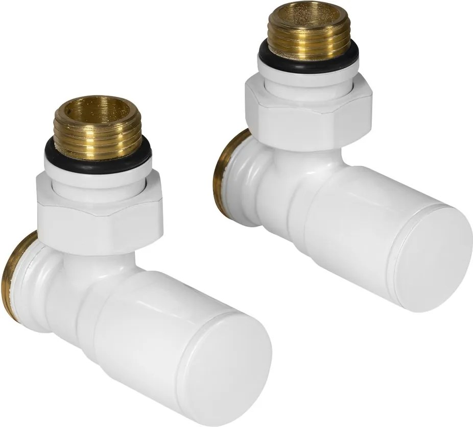 Aqualine C-start připojovací sada ventilů ruční rohová bílá SC237W