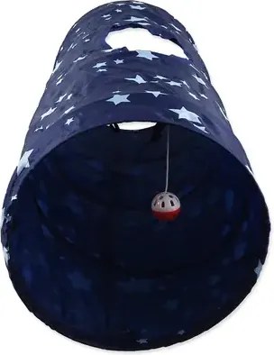 Magic Cat Tunel modrý s hvězdami 90x35cm