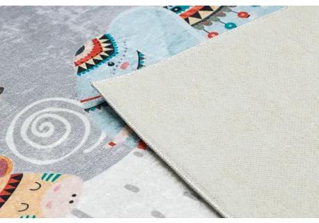 Dywany Luszczow Dětský kusový koberec BAMBINO 2160 pratelný Ulice, Indická vesnice, zvířata, protiskluz, šedá Rozměr koberce: 120 x 170 cm